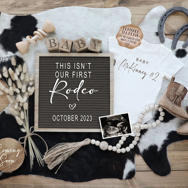 Western Baby Announcement - Etsy