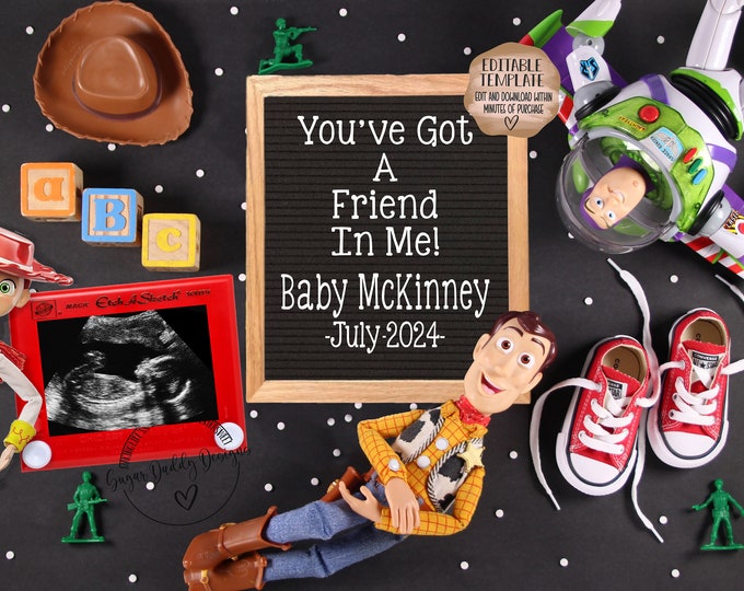 TOY STORY Digital Pregnancy ANNOUNCEMENT You've Got a Friend in Me ...