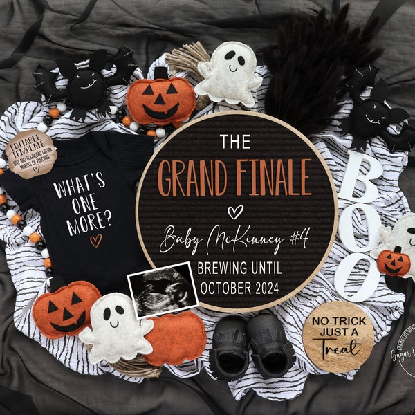 Pregnancy Announcement Digital Halloween - Etsy