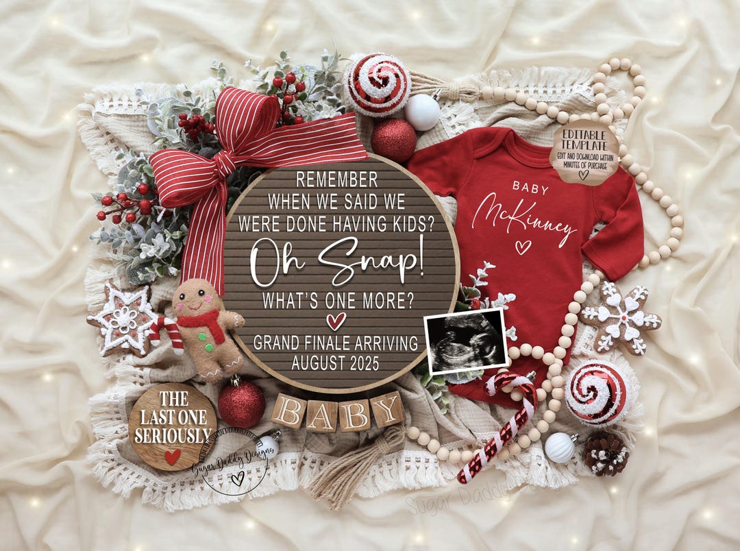 Christmas Pregnancy Announcement: Gingerbread Grand Finale (digital ...