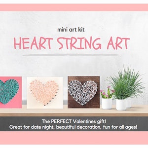 String Art Kit Mini Heart Valentines | Etsy