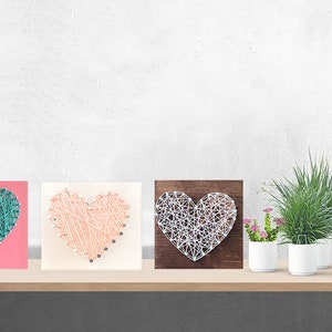String Art Kit Mini Heart Valentines | Etsy
