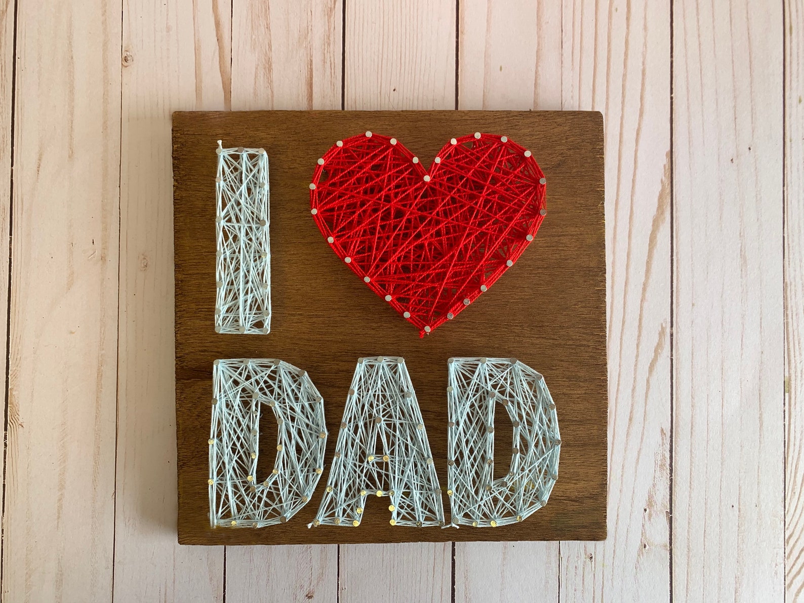String Art Kit I love Dad Fathers Day DIY String Art | Etsy