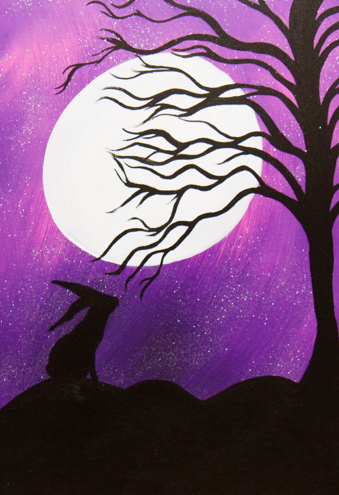 Moon Gazing Hare, Goddess Art Print, Christmas Gift, Goddess, Wiccan ...