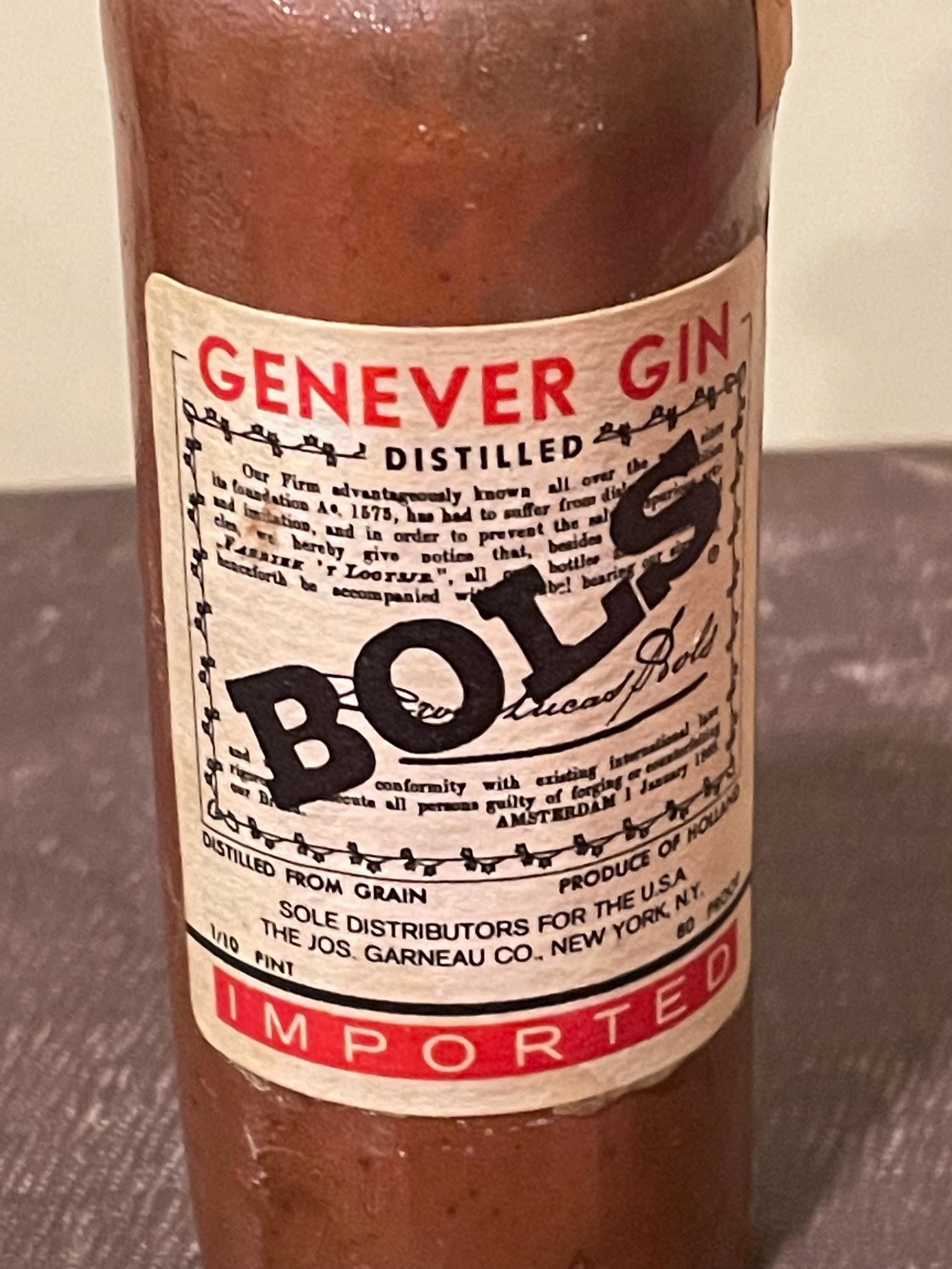 Erven Lucas Bols Miniature Genever Gin Stoneware Bottle 1/10 Pint ...