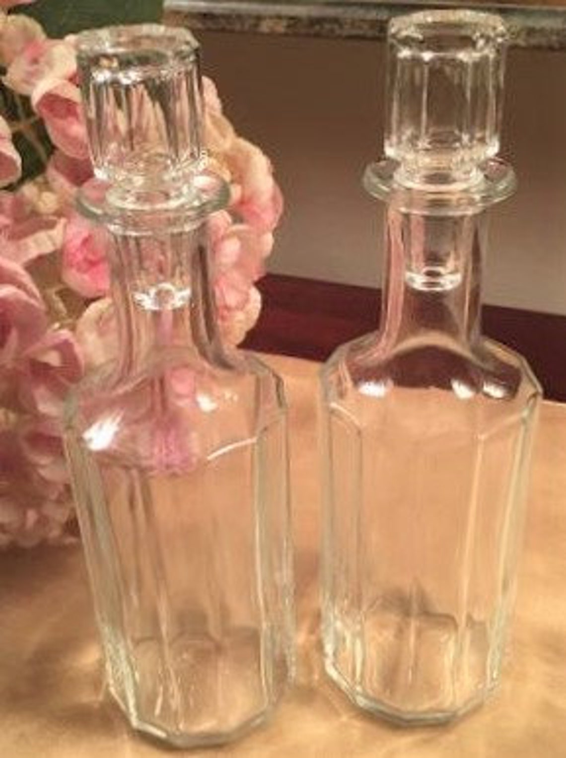 Vintage Bormioli 5 Piece Glass Condiment Set With Tray Cruets - Etsy