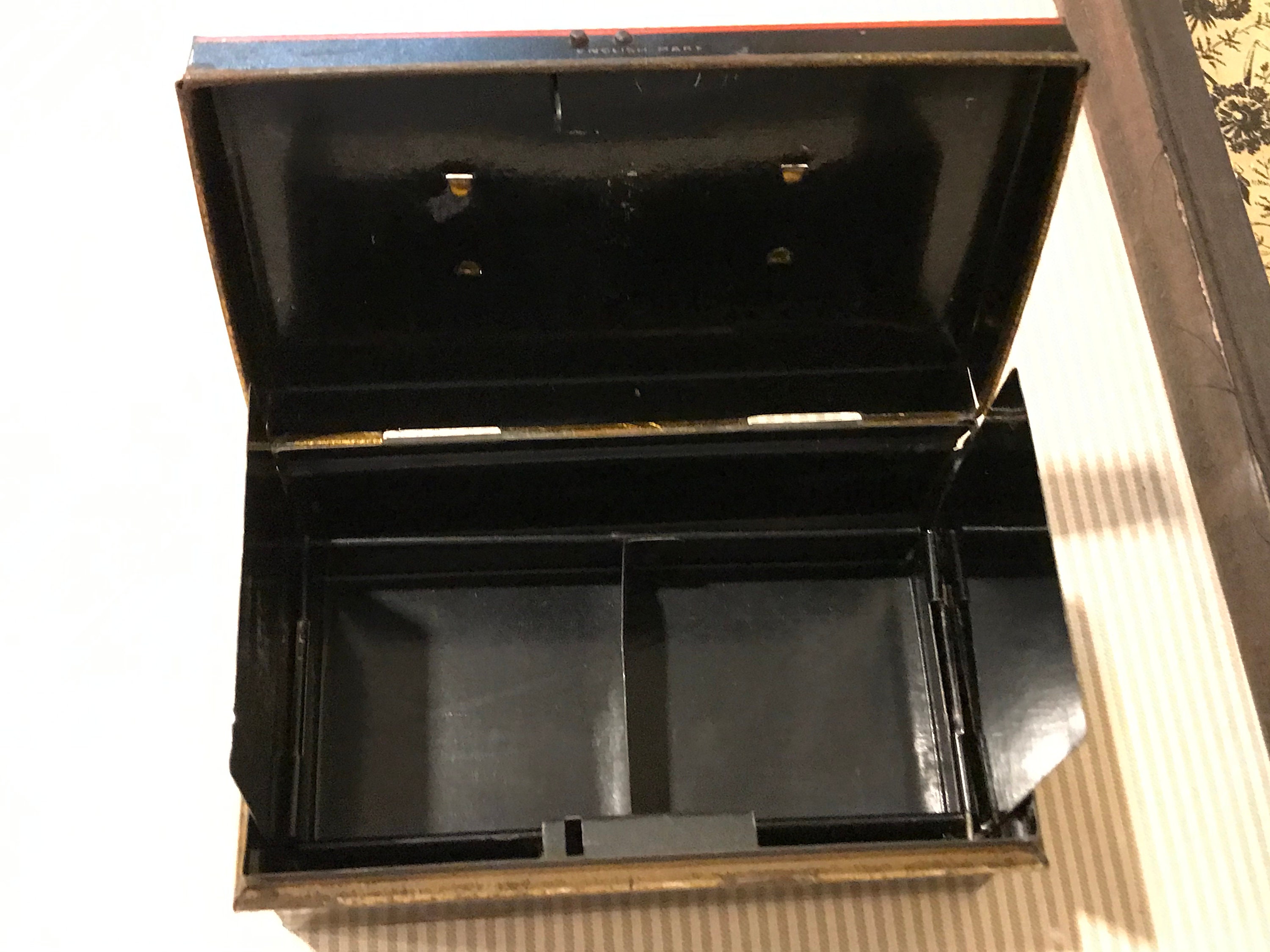 Vintage Black Metal Bankers Box Cash or Storage Box With - Etsy