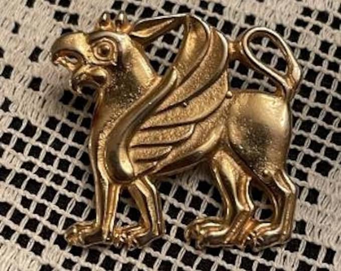 Vintage MMA Winged Griffin Pin or Brooch - Etsy
