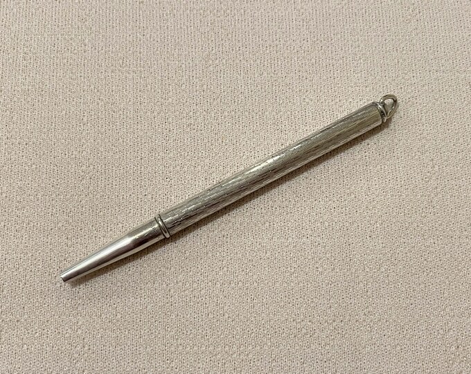 Antique Sterling Mechanical Pencil for Chatelaine With Guilloche ...