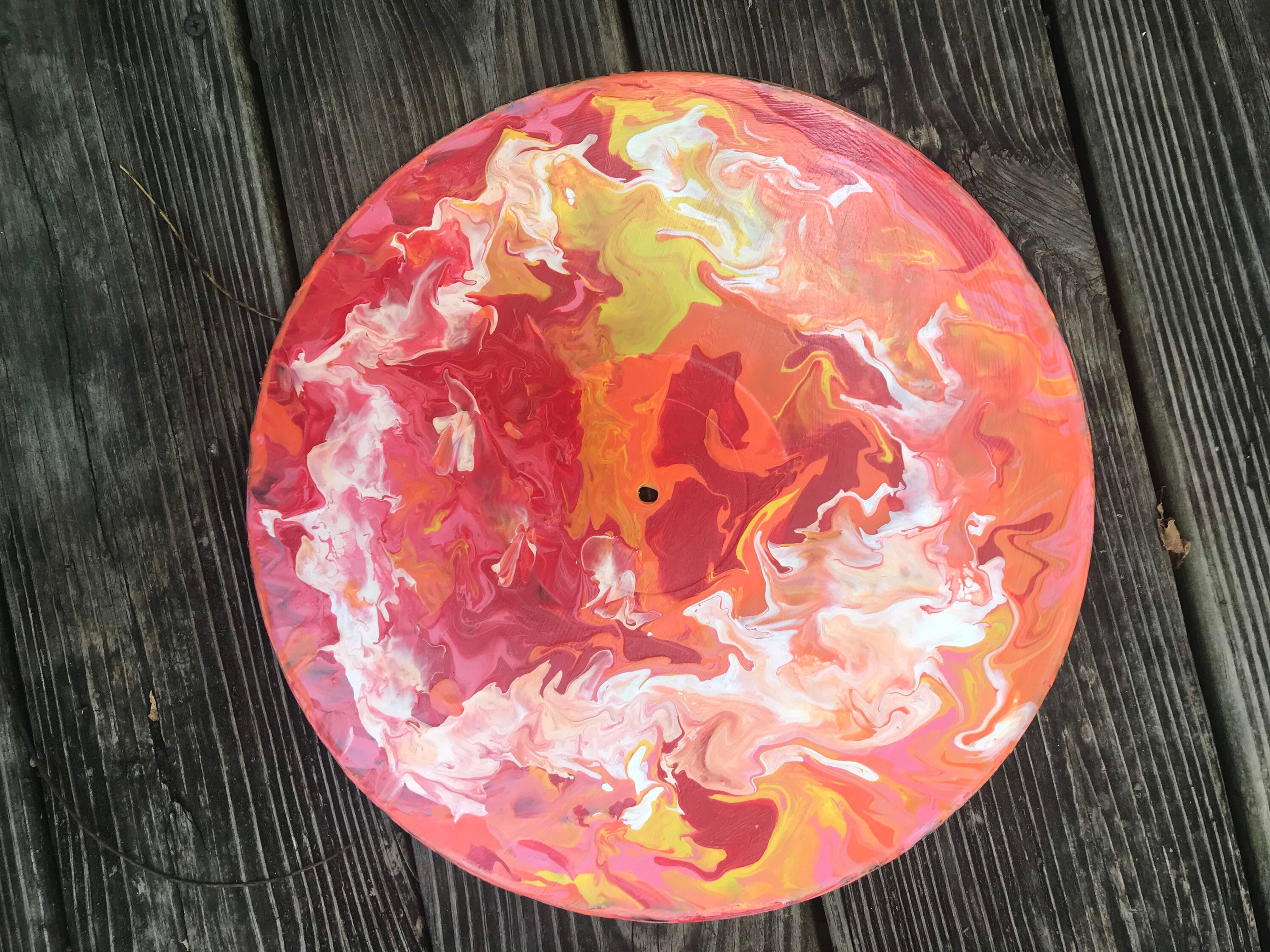 Vinyl Record Painting | Painted Vinyl Record | Paint Pour | Acrylic ...