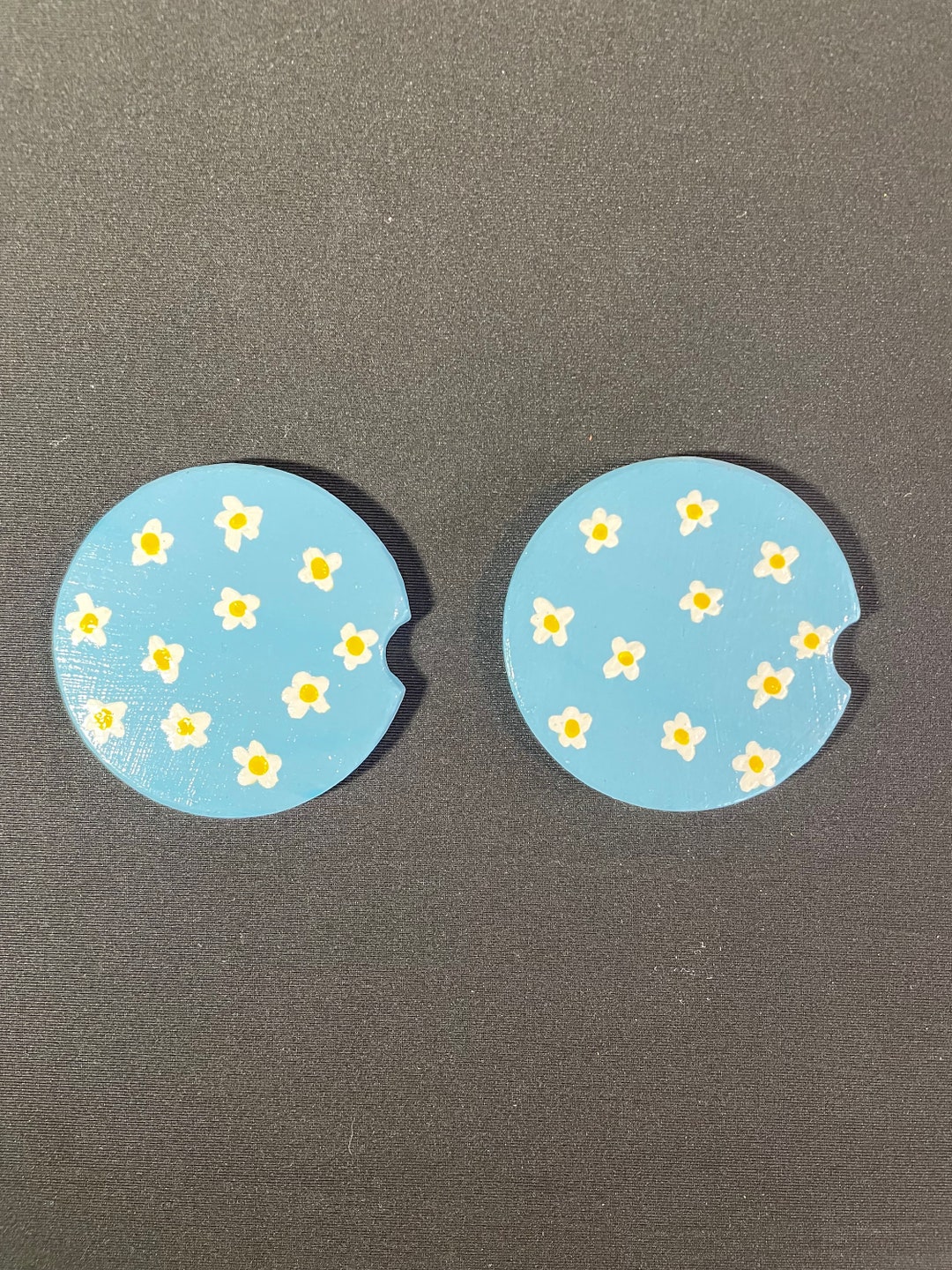 Hand Painted Ceramic Coasters | Set of 2 | Coasters | Daisy | Car ...