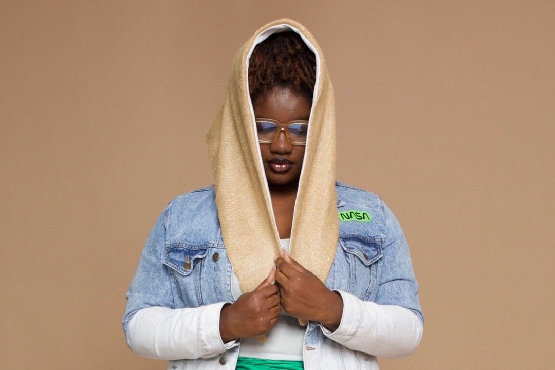 Prayer Scarf Head Wrap Lined With Fabric (100% Sackcloth) Covered by ...