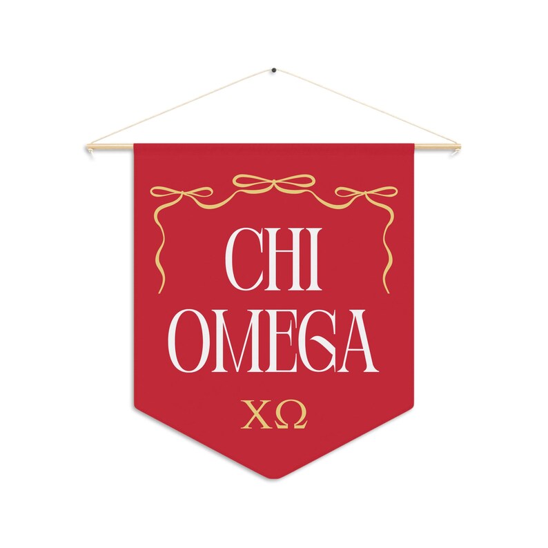 Pennant Flag, Chi Omega Sorority Wall Decoration, Big Little Sorority ...
