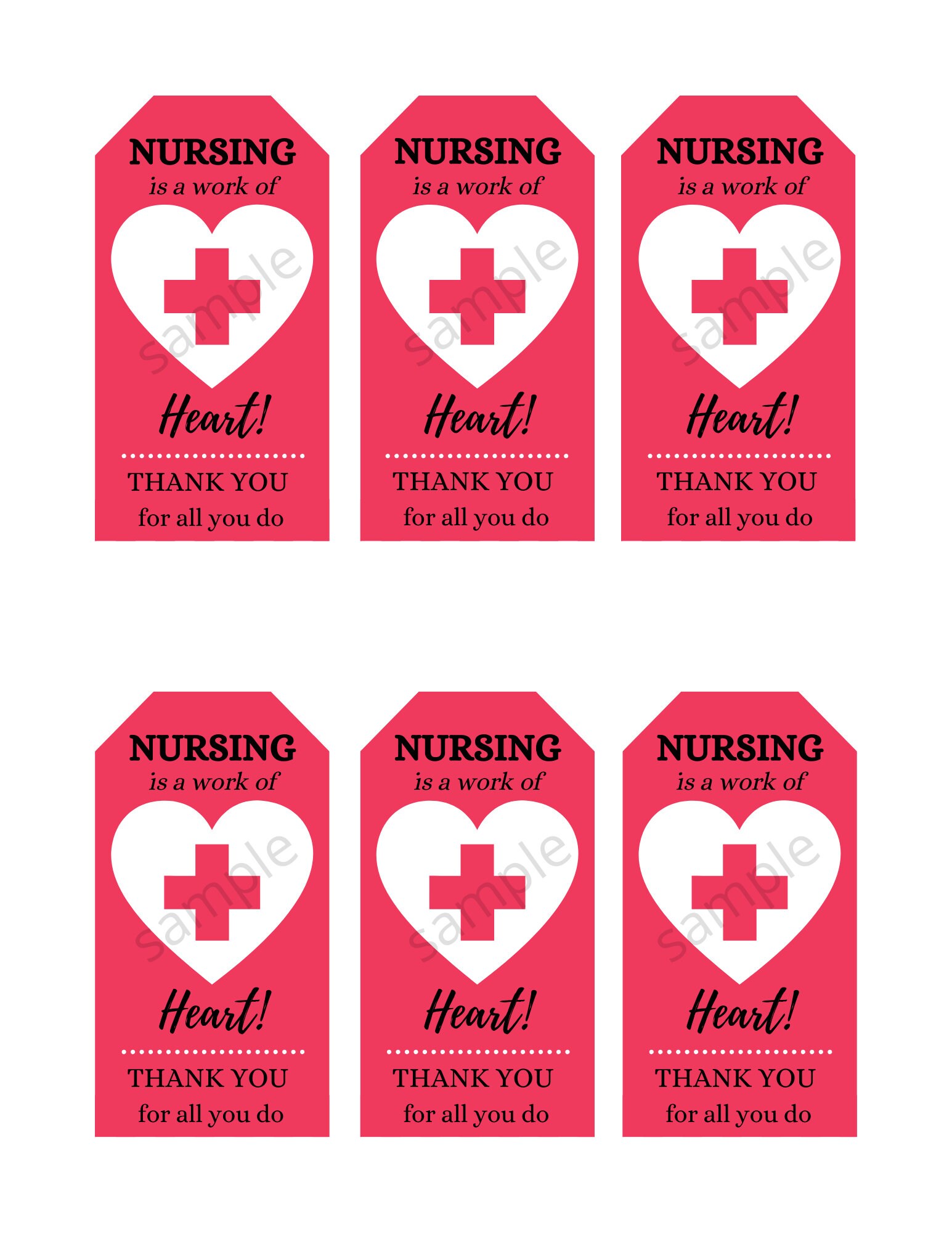 Nurse Appreciation Gift Tag | Hospital | Home Health | Hospice | Nurses ...