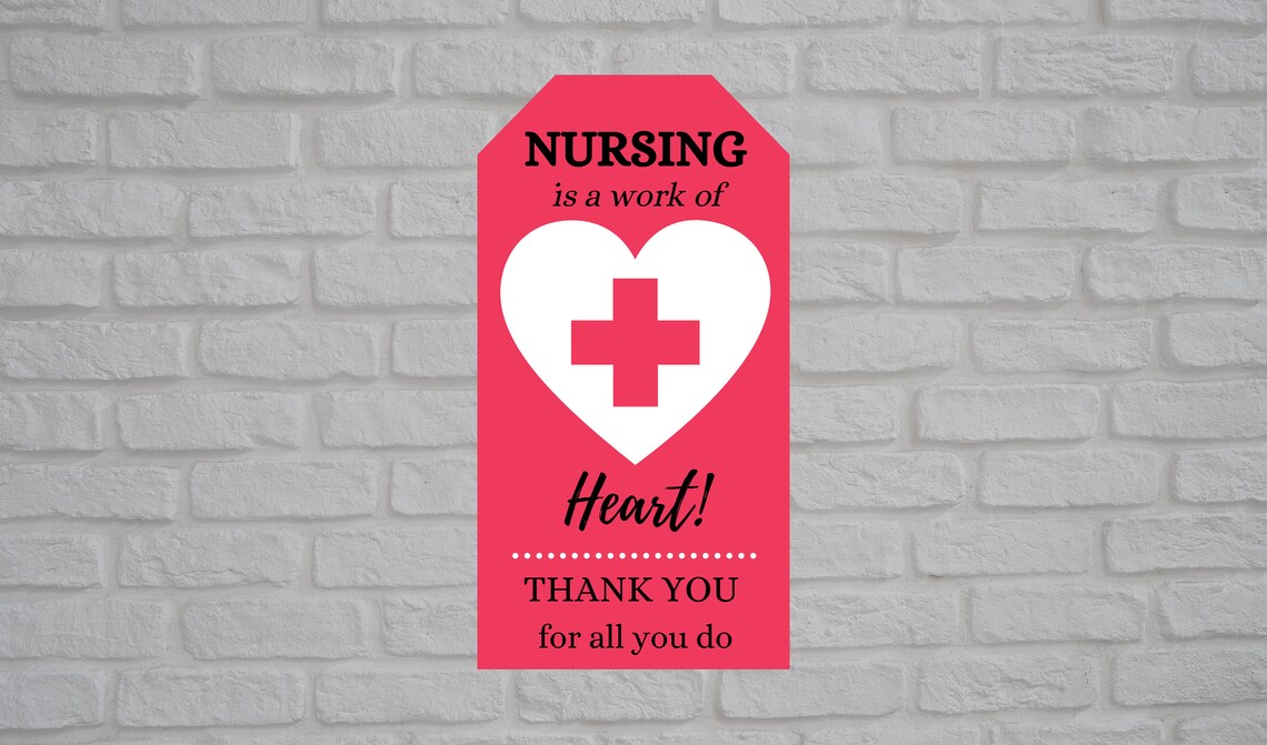 Nurse Appreciation Gift Tag Hospital Home Health Hospice | Etsy