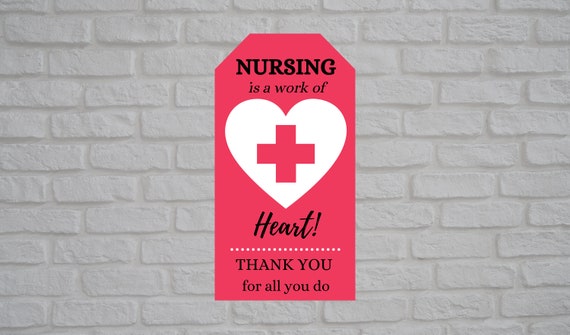 Nurse Appreciation Gift Tag Hospital Home Health Hospice | Etsy