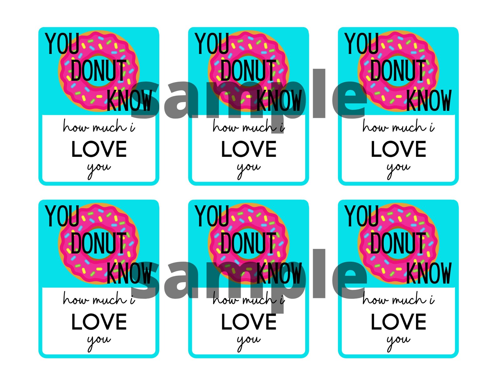 You Donut Know How Much I Love You - Printable Gift Tag | National ...