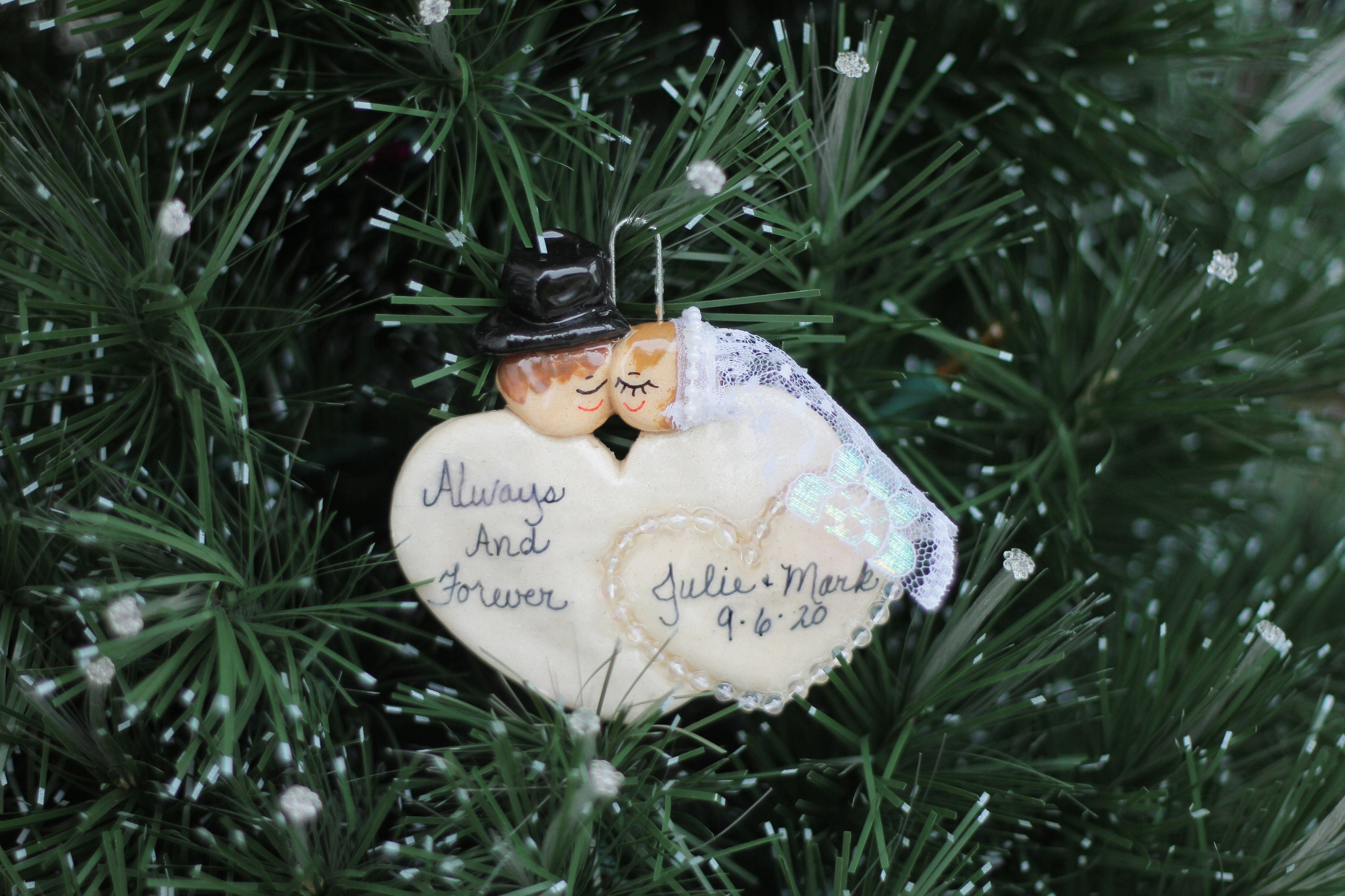 Bride & Groom - Double Heart - Etsy