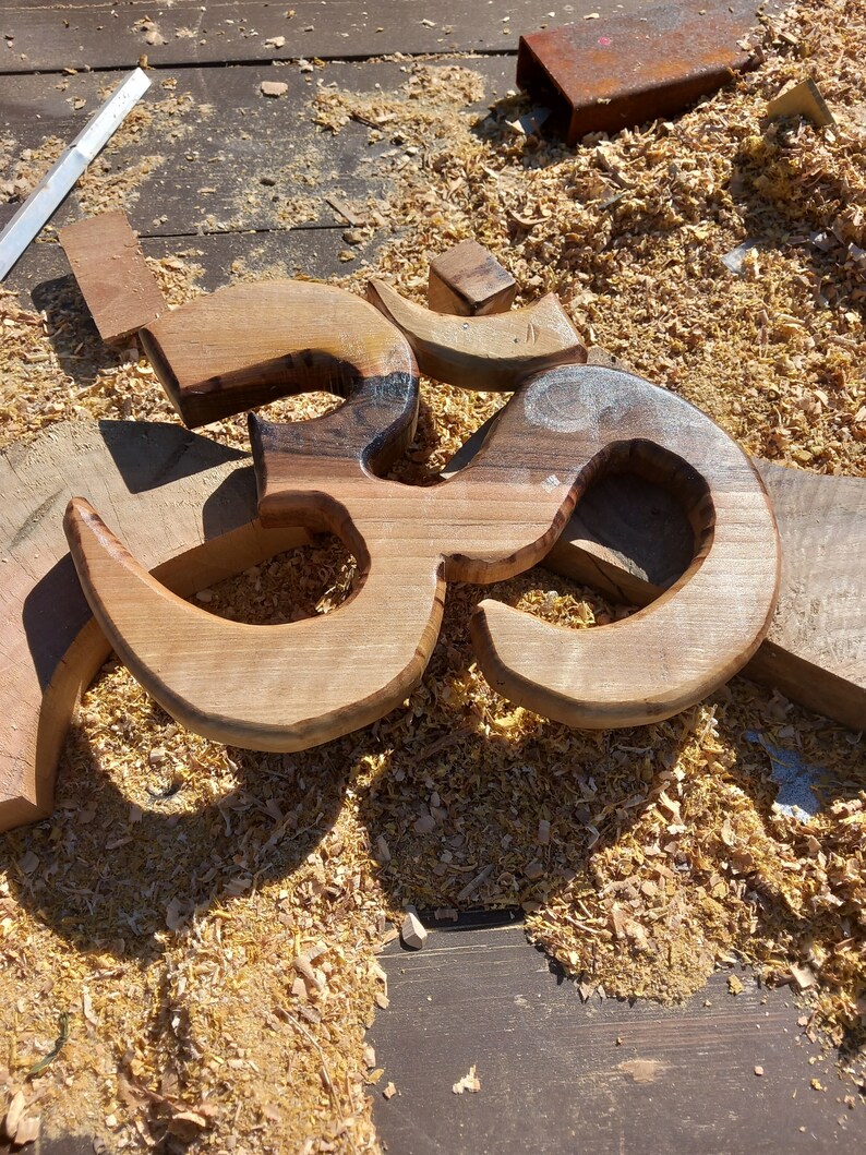 Wooden Om Symbol Aum Sign for Yoga Room Meditation Space - Etsy