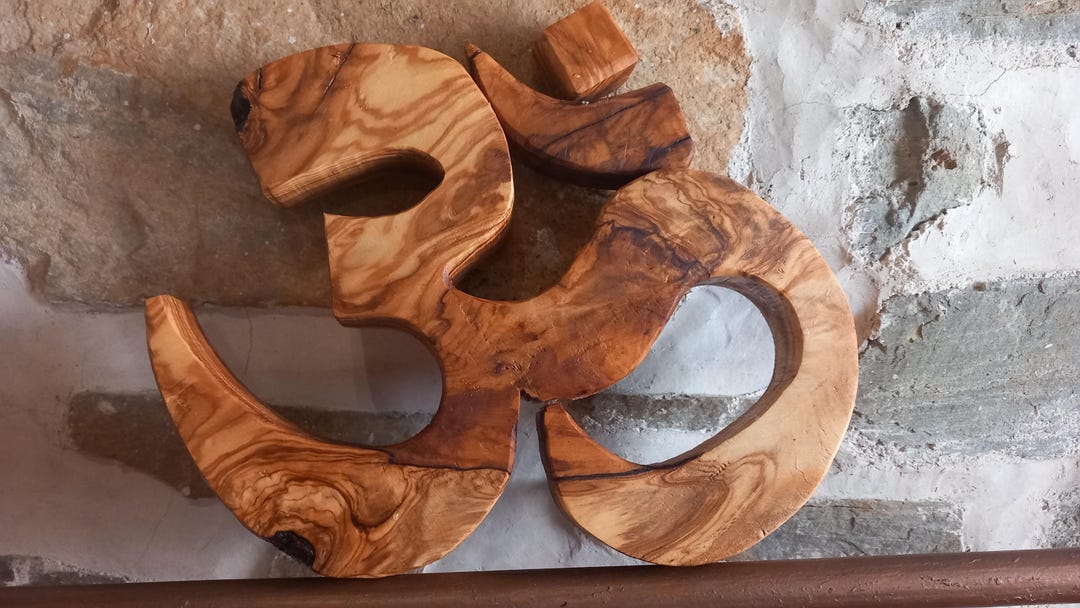 Ohm Yoga Symbol From Olive Tree Wood - Etsy
