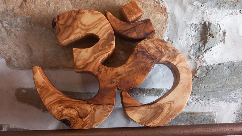 Ohm Yoga Symbol From Olive Tree Wood - Etsy