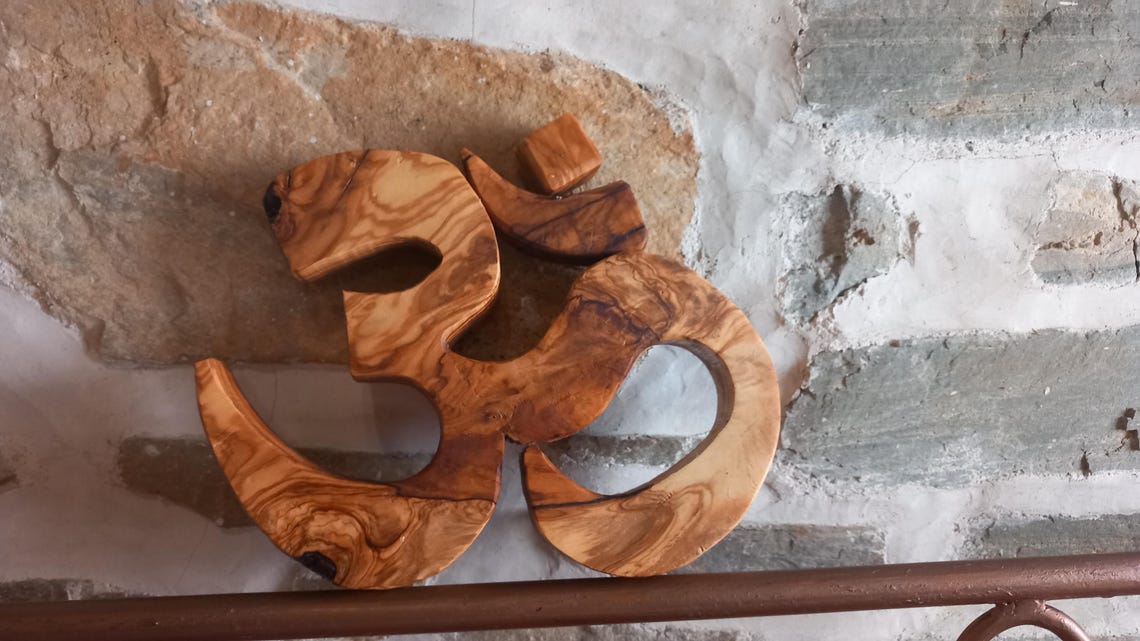 Ohm Yoga Symbol From Olive Tree Wood - Etsy