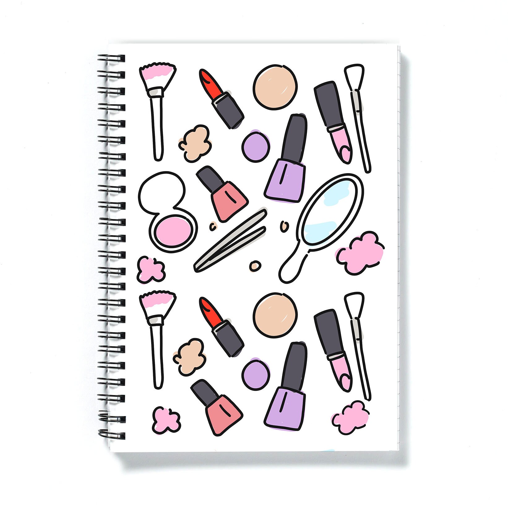 Beauty Print A5 Notebook Make Up Items Illustration Notebook | Etsy