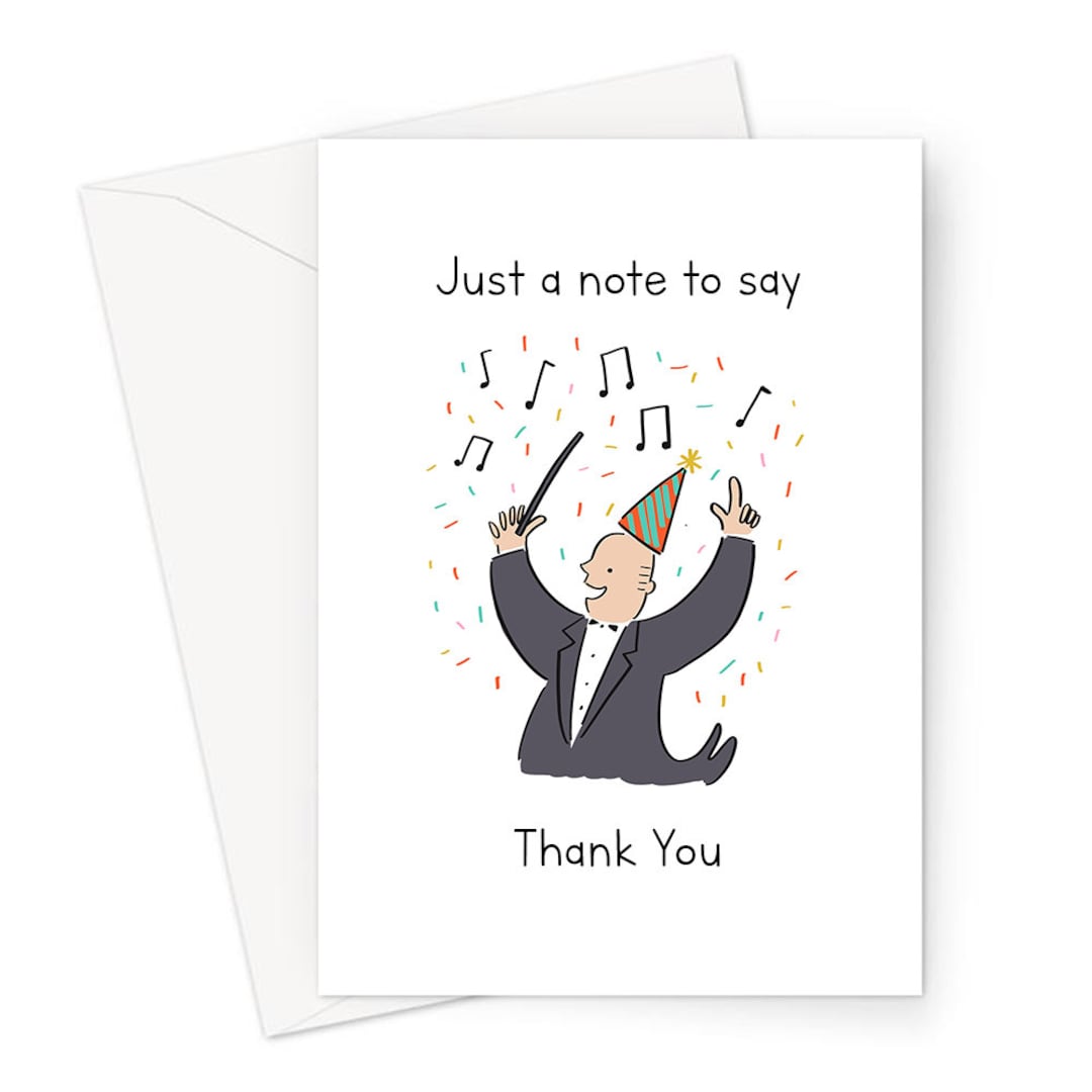 Just A Note to Say Thank You Greeting Card | Thank You Card for ...