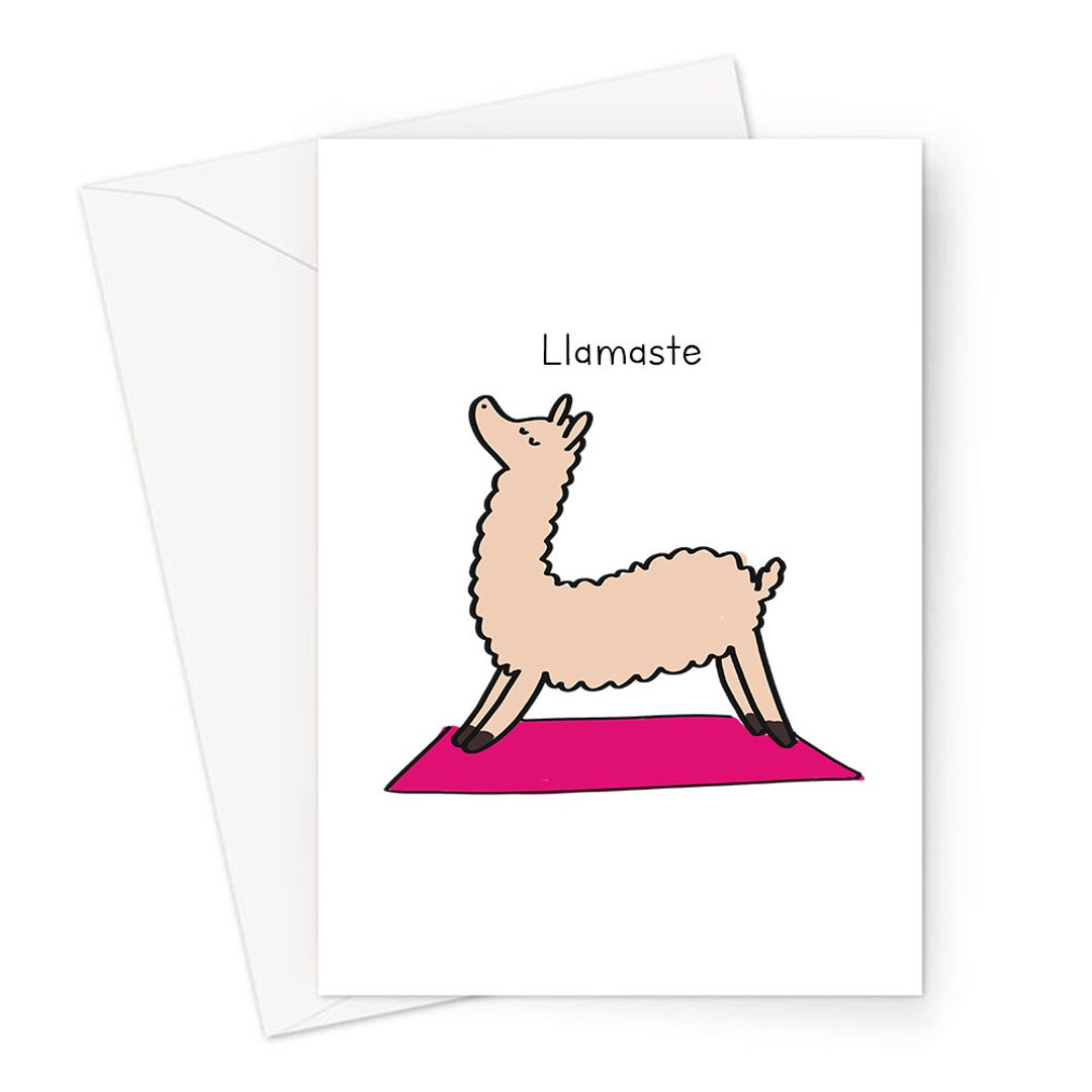 Llamaste Greeting Card | Giant A4 or Standard Deadpan Doodle Birthday ...