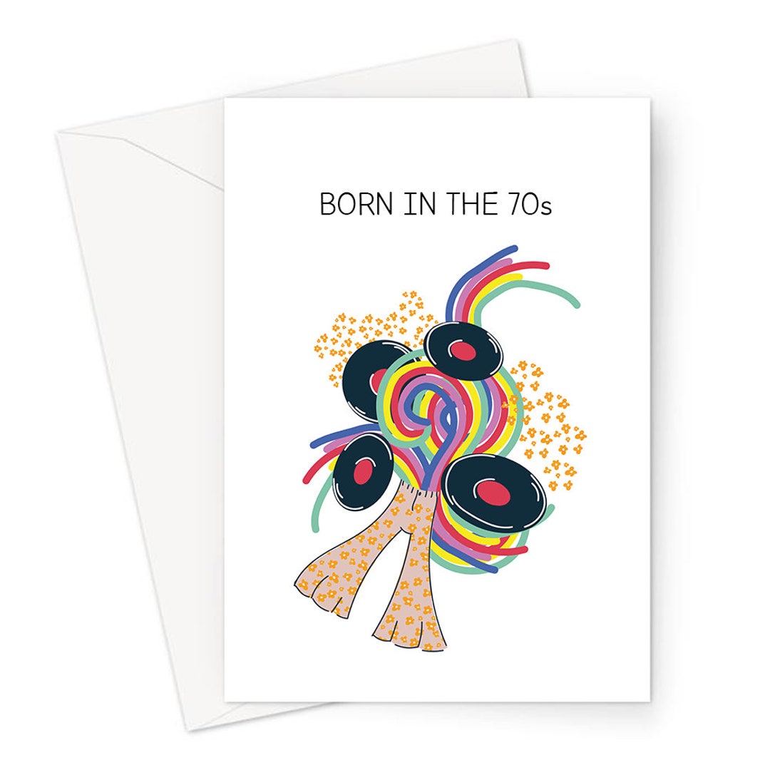 Born in the 70s Greeting Card Birthday Card for 70s Baby - Etsy