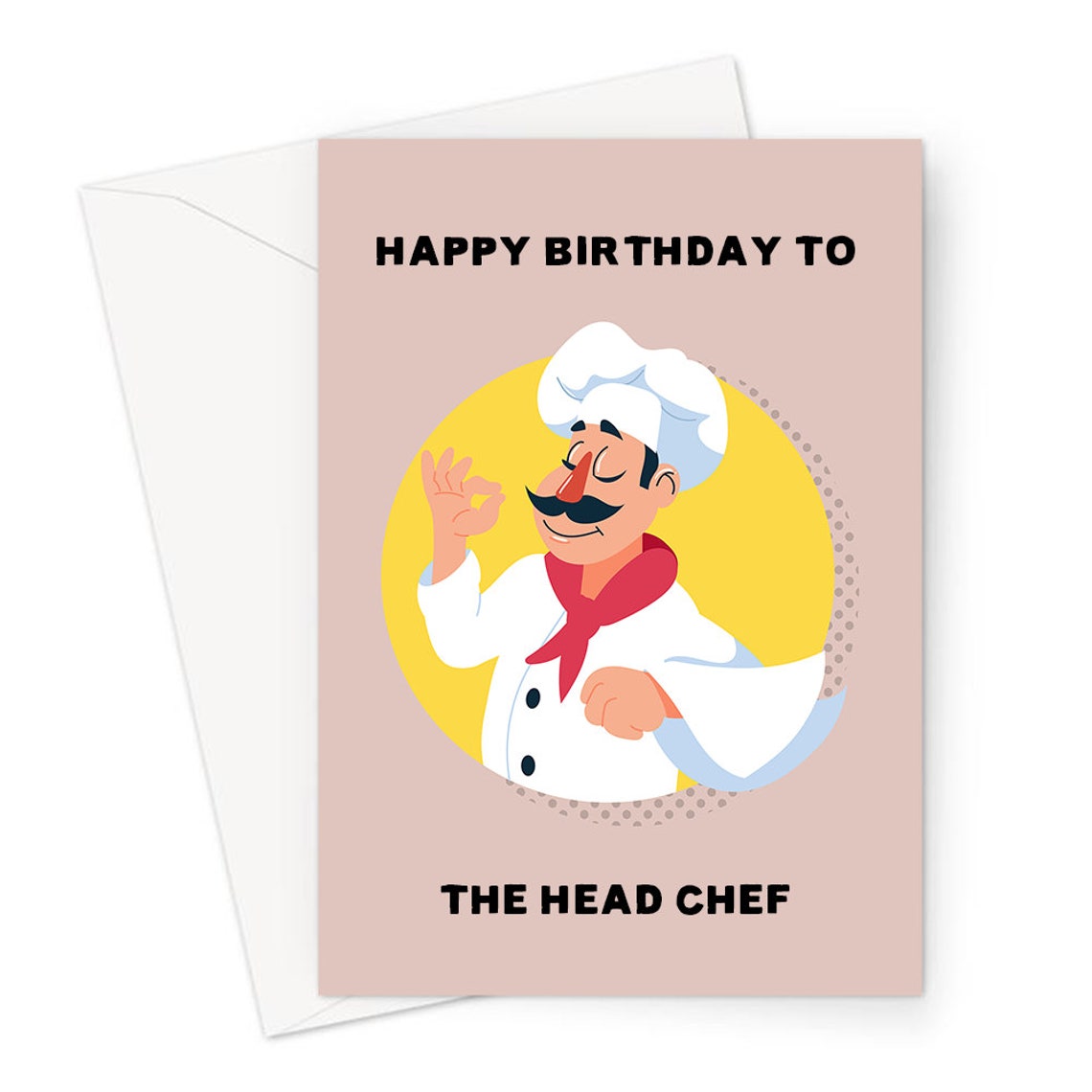 Happy Birthday to the Head Chef Greeting Card Male With - Etsy