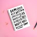 Bum Word Art A5 Notebook Funny Rude Typography Monochrome - Etsy UK