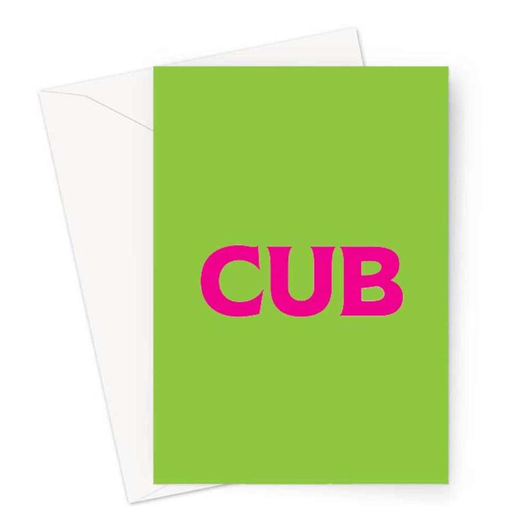 Cub Greeting Card Funny Birthday Card for Gay Man, LGBT Birthday Card ...