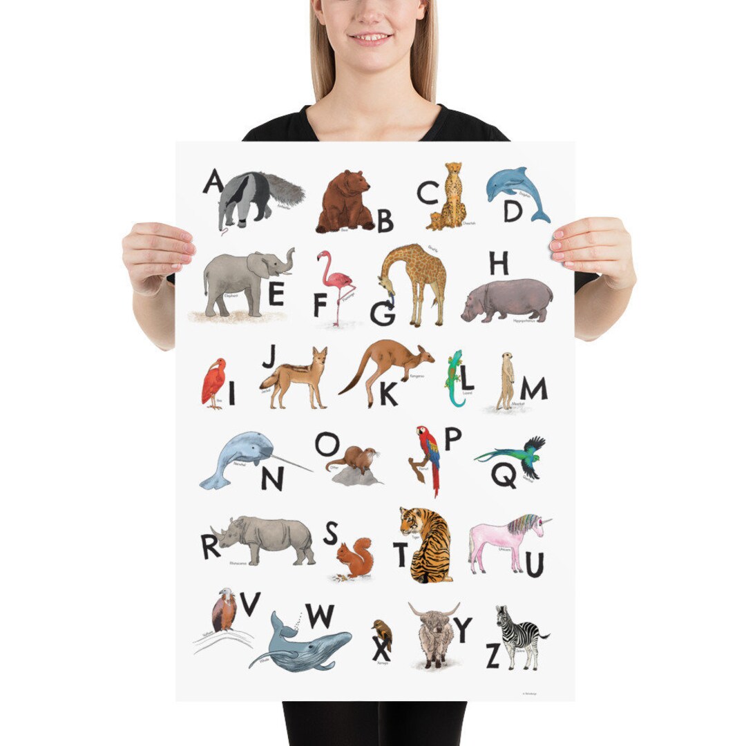 Animal ABC Poster - English - Digital Download - Etsy