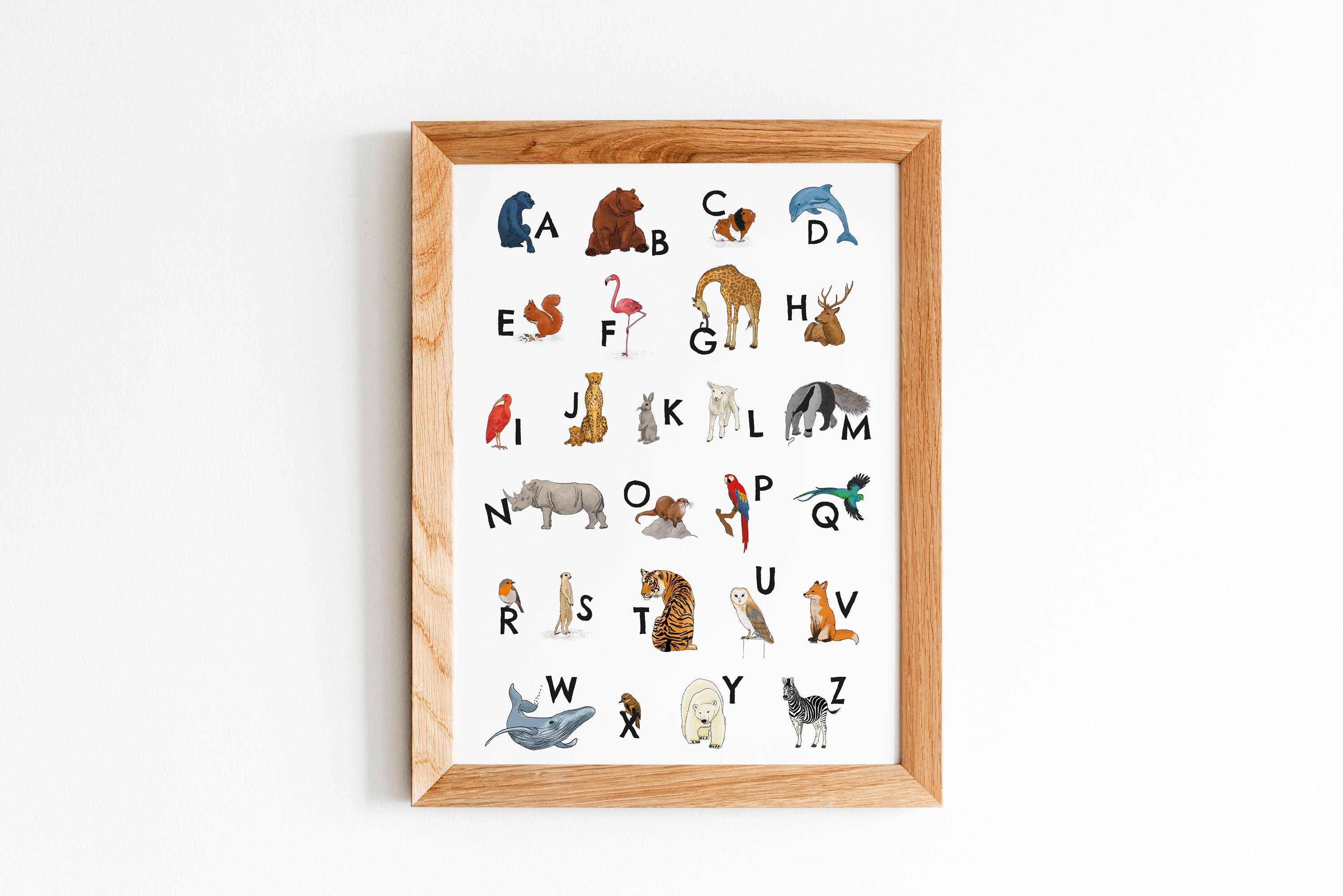 Alphabet Poster A3 Animals - Etsy