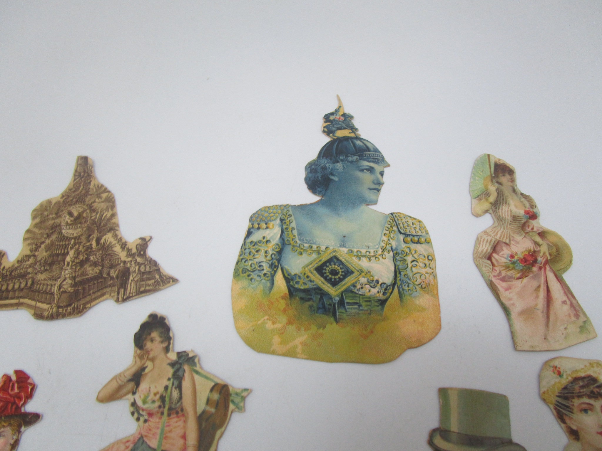 19th Century Lot of 11 Antique Victorian Cut Outs Trade Cards Great for ...
