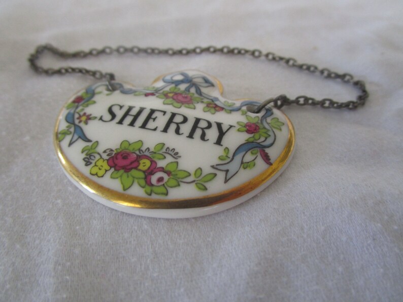 Antique Liquor Decanter Bottle Tag Sherry - Etsy
