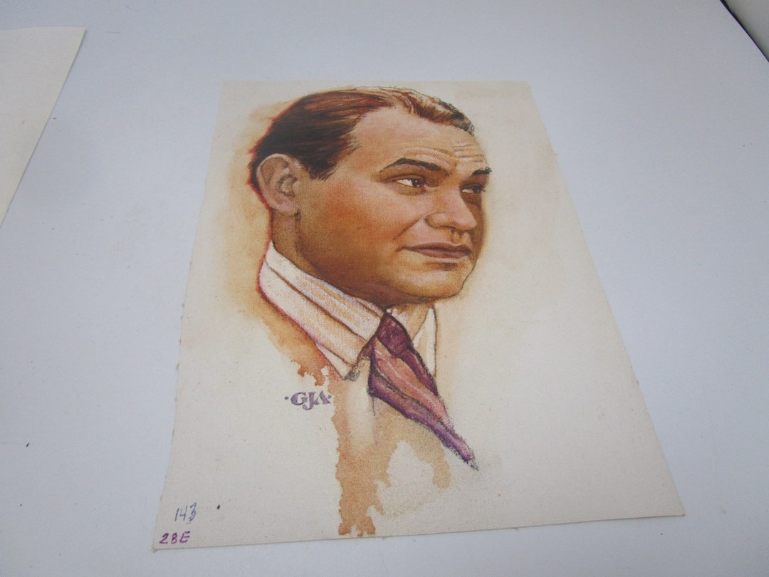 Oil on Canvas Painting Al Capone Famous Illustrator George Angelini - Etsy
