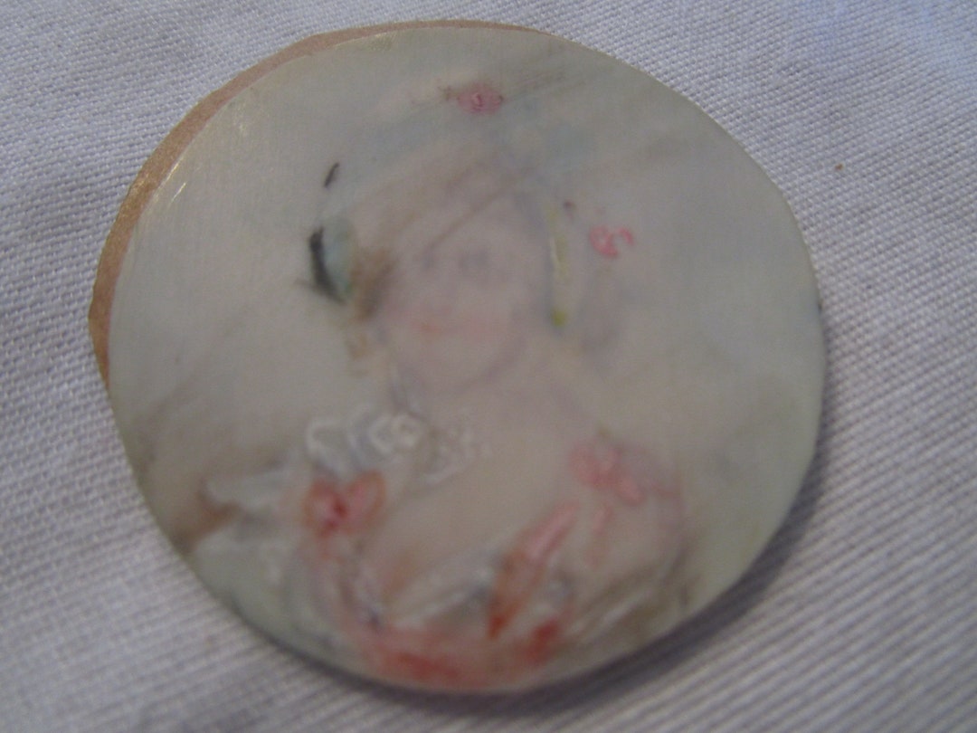 Early 19th Century Antique Painting on Bone Lady - Etsy