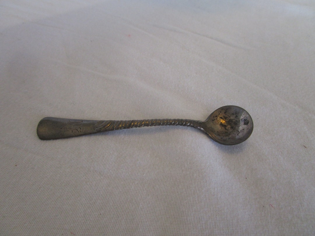 Antique Sterling Silver Fancy Salt Spoon - Etsy