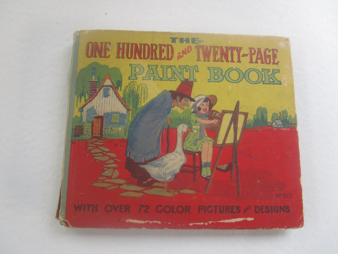 1920's Antique Book " the One Hundred & Twenty Page Paint Book " - Etsy