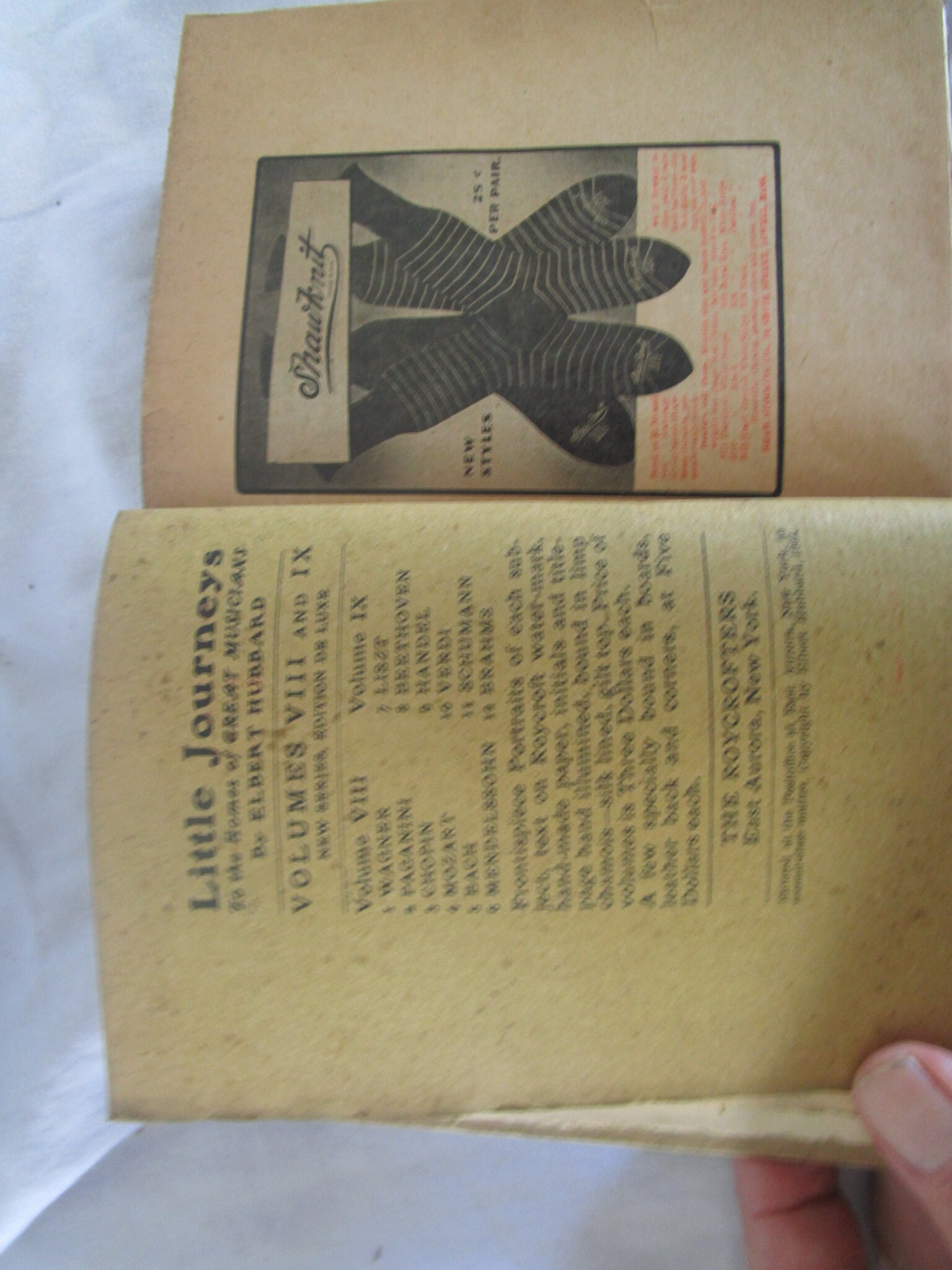 Antique 1902 Arts & Crafts Roycrofters Elbert Hubbard Little Journeys 6 ...