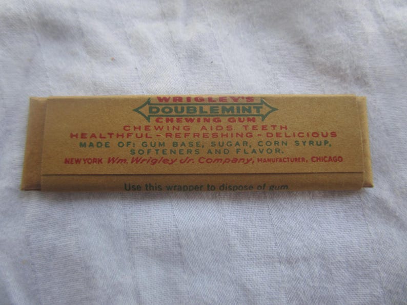 Antique Vintage Stick of Gum Wrigley's Doublemint Chewing Gum - Etsy