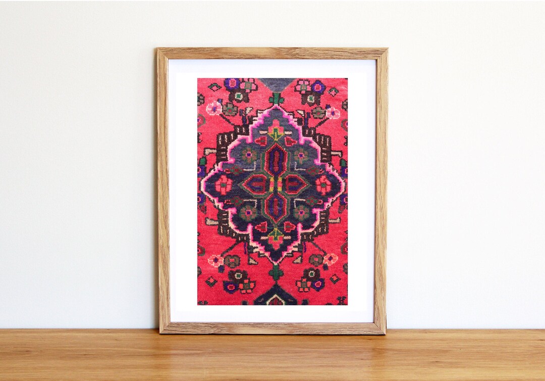 Printable Boho Wall Art Bright Rug Download / Modern Abstract / Home ...