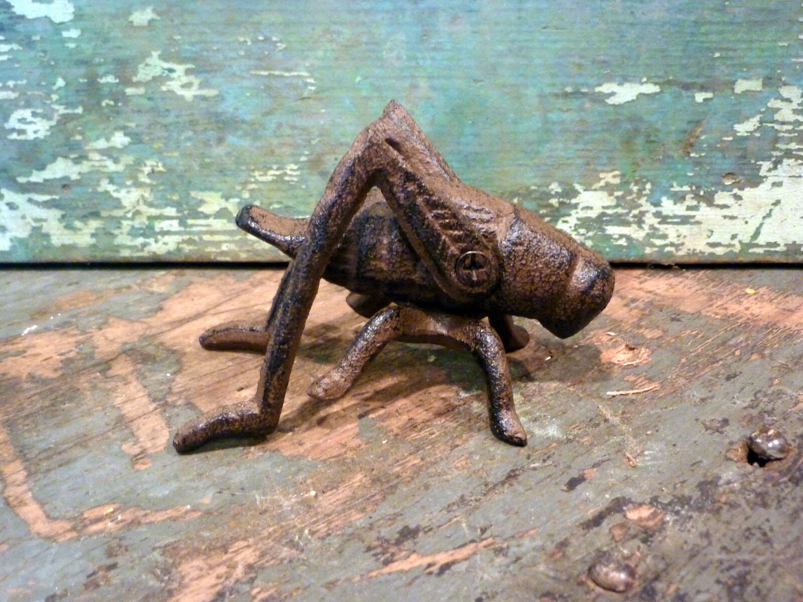 Brown Cast Iron Grasshopper Insect Home Garden Yard Lawn Outdoors Patio ...