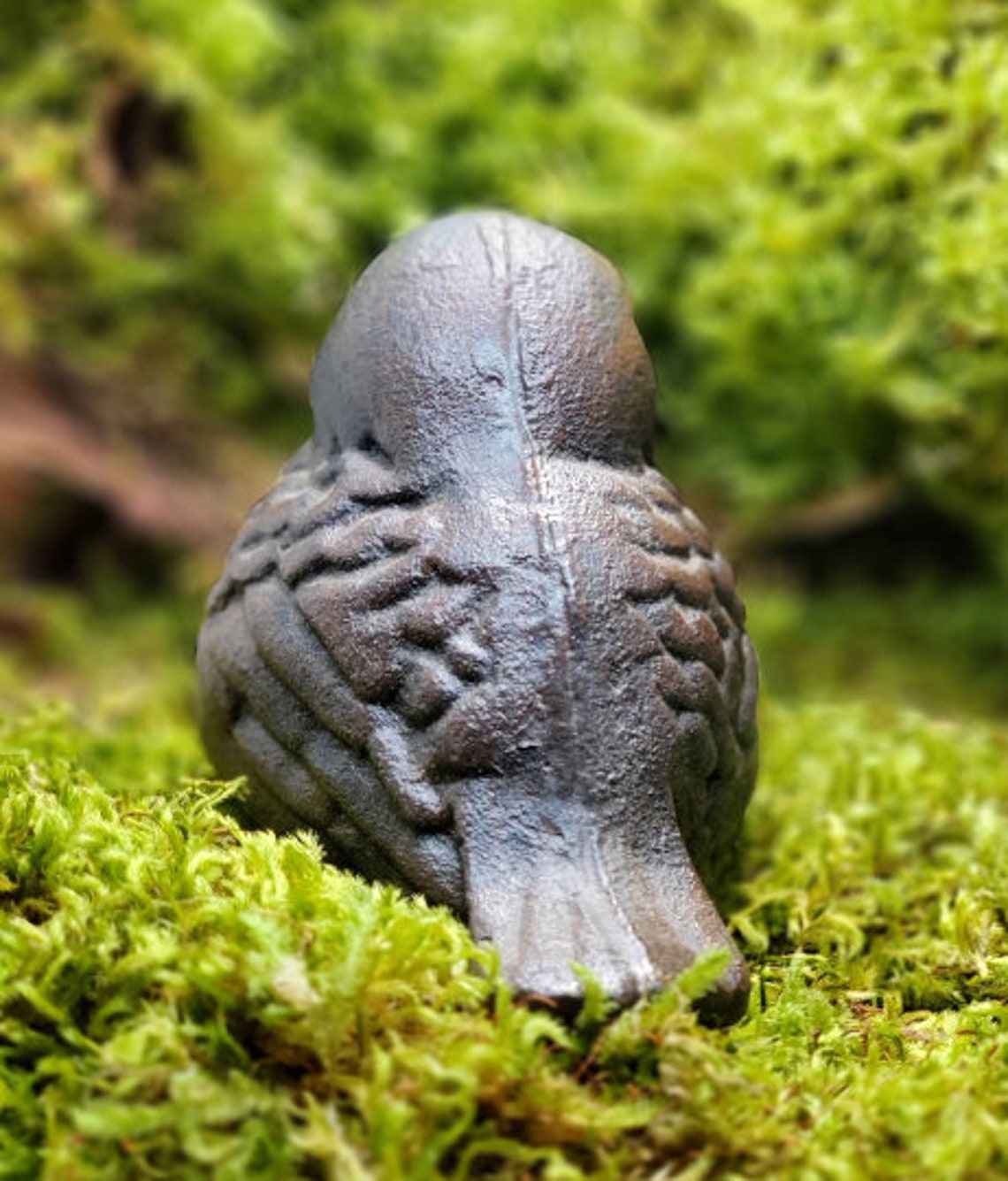 Cast Iron Brown Fluffed Chickadee-entry Piece-elegant Decor-vintage ...