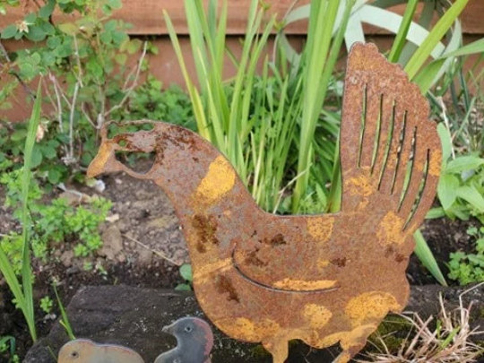 Metal Rusty Hen Chicks Chicken Poultry Farm Barn Garden Yard - Etsy