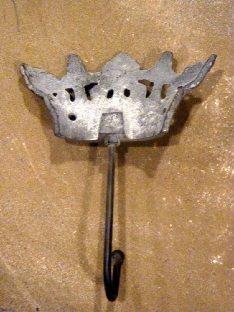 Cast Iron Metal Crown Hat Coat Robe Bathroom Towel Wall Hook | Etsy