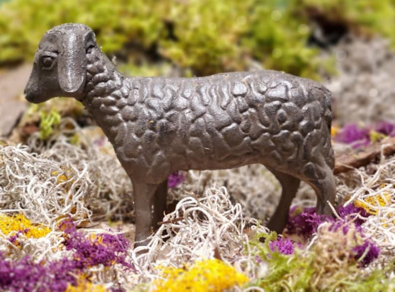 Cast Iron Brown Sheep/lamb-sheep Farm Figurine Statue Home - Etsy
