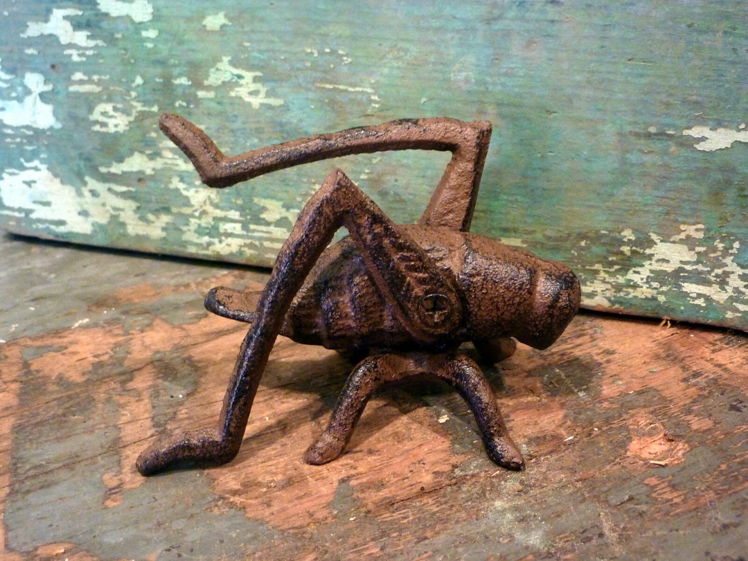 Brown Cast Iron Grasshopper Insect Home Garden Yard Lawn Outdoors Patio ...